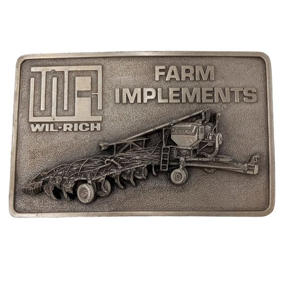 Wil Rich | Accessories | Farm Implement Belt Buckle Agriculture Wil ...